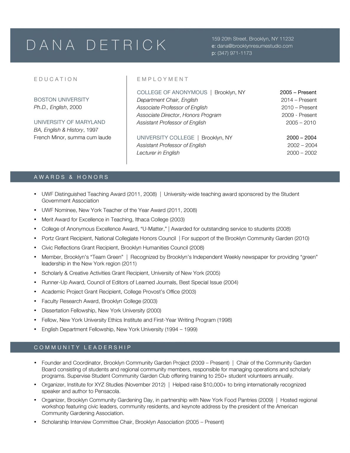 Resume examples, cover letter samples, and LinkedIn profile samples